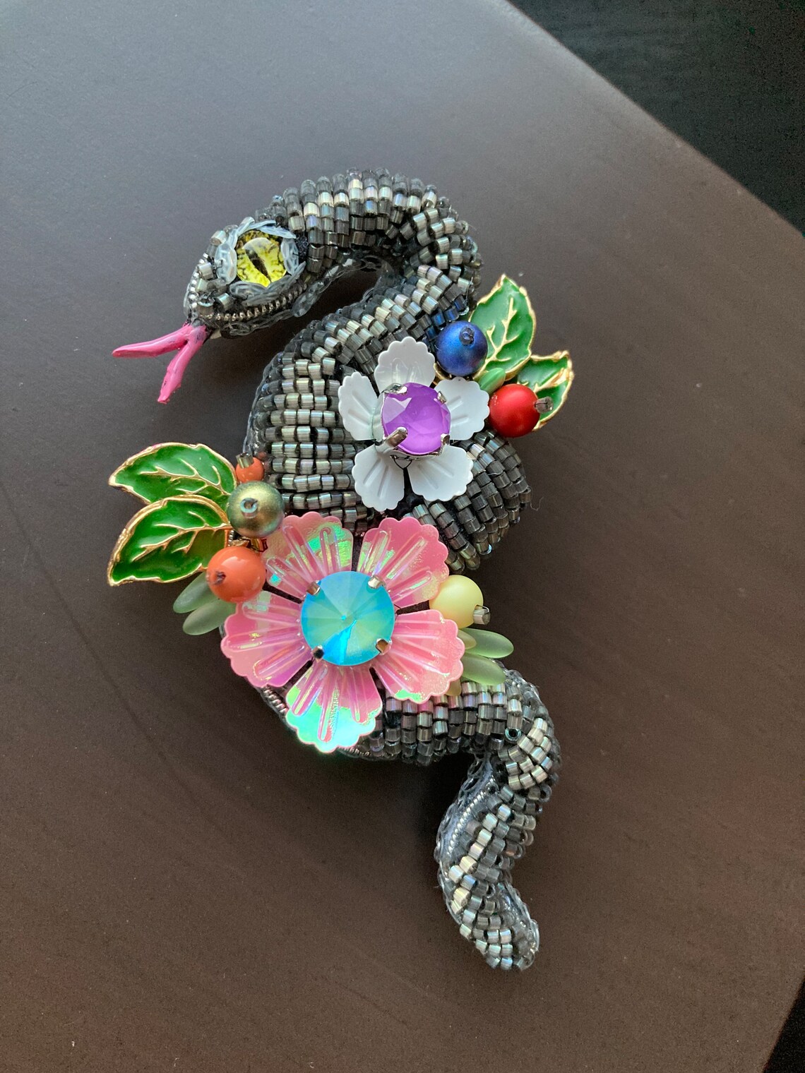 Handmade Snake Broochunique Snake Accessory - Etsy