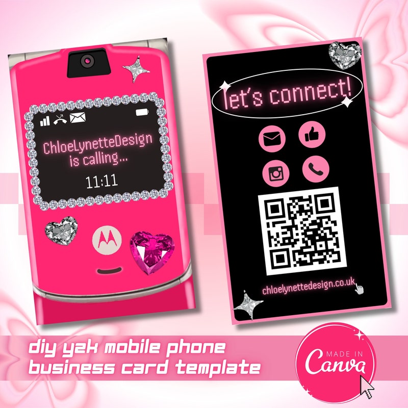 Y2k Business Card Templates - Etsy