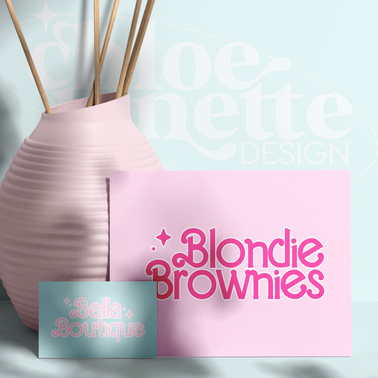 Custom Girly Text Logo | Typography, Watermark, Modern, Aesthetic ...
