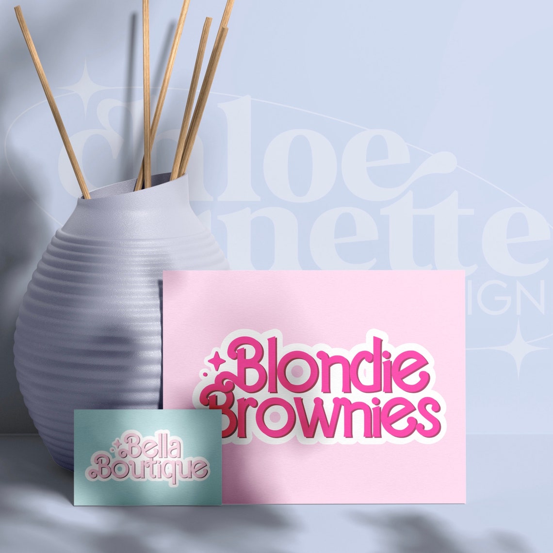 Custom Girly Text Logo | Typography, Watermark, Modern, Aesthetic ...