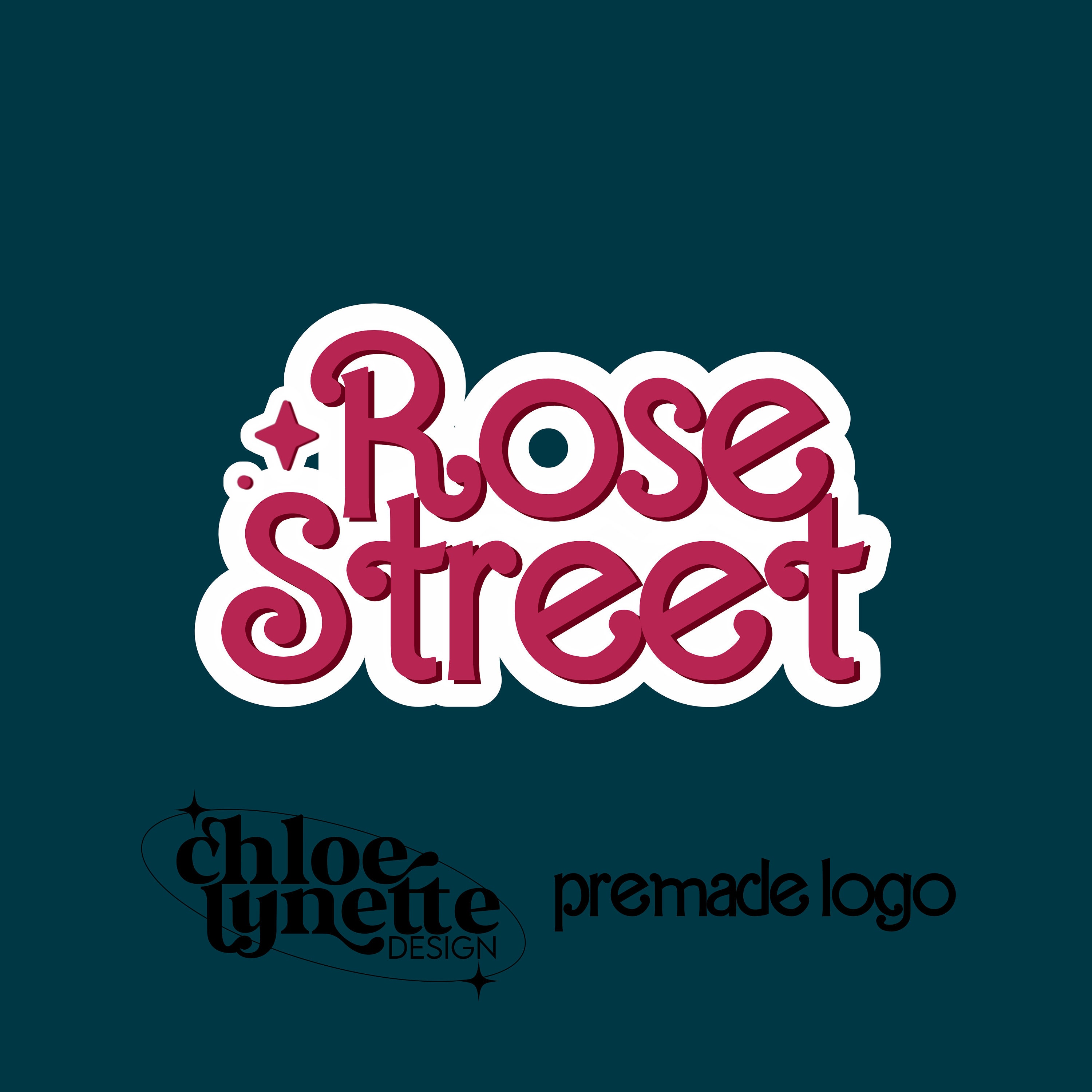 Custom Girly Text Logo | Typography, Watermark, Modern, Aesthetic ...