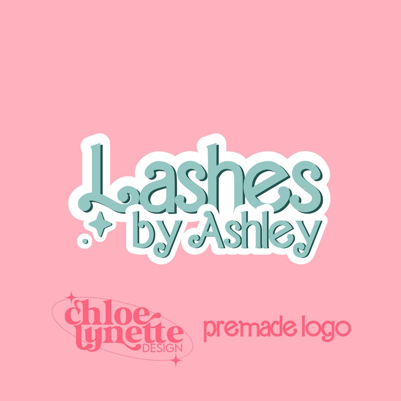 Custom Girly Text Logo | Typography, Watermark, Modern, Aesthetic ...