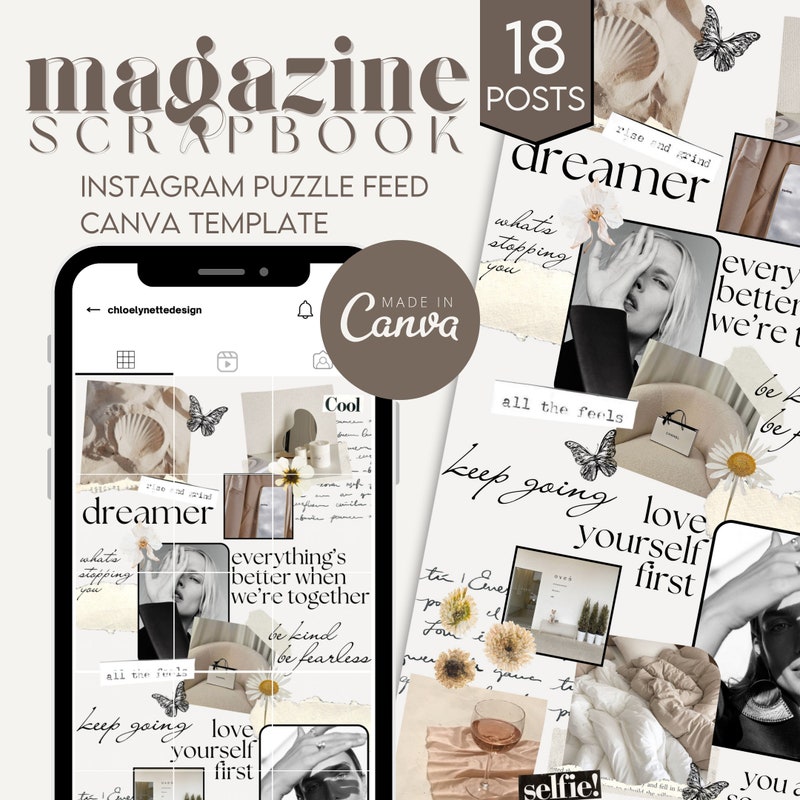 Instagram Magazine Template - Etsy