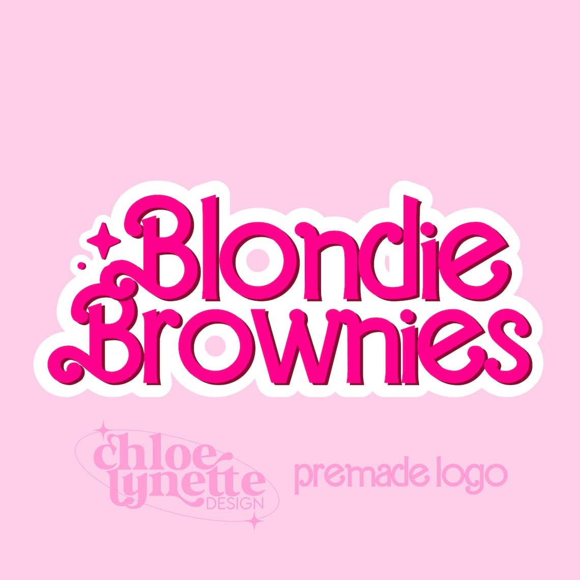 Custom Girly Text Logo | Typography, Watermark, Modern, Aesthetic ...