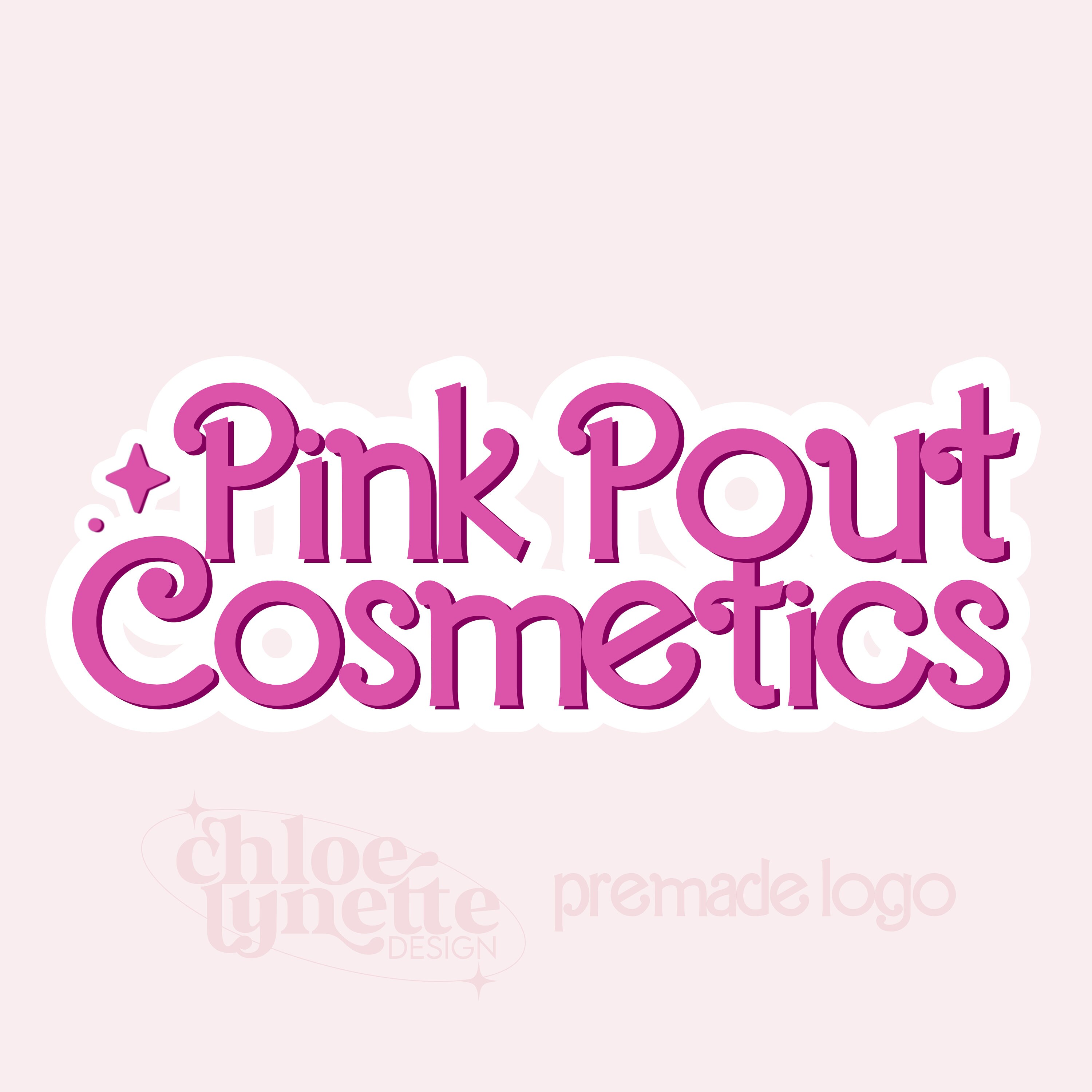 Custom Girly Text Logo | Typography, Watermark, Modern, Aesthetic ...