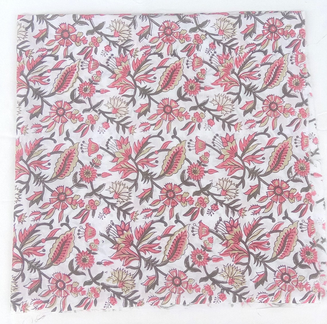 Sanganeri Printed Hand Block Indian Print Cotton Jaipuri | Etsy