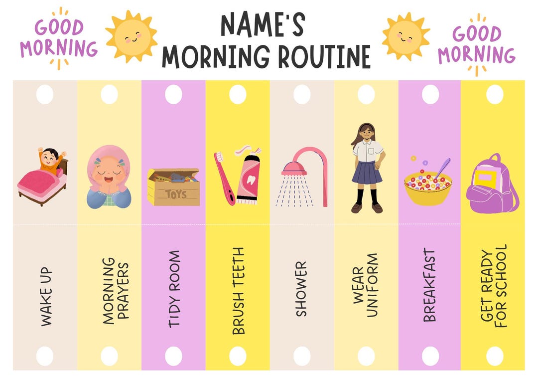 Daily Routine | Children's Daily Tasks | Morning Routine | Evening ...