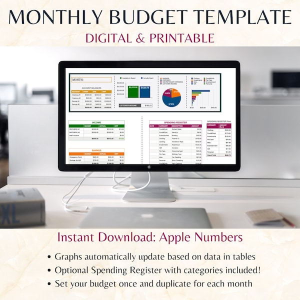 Apple Numbers Budget Template - Etsy