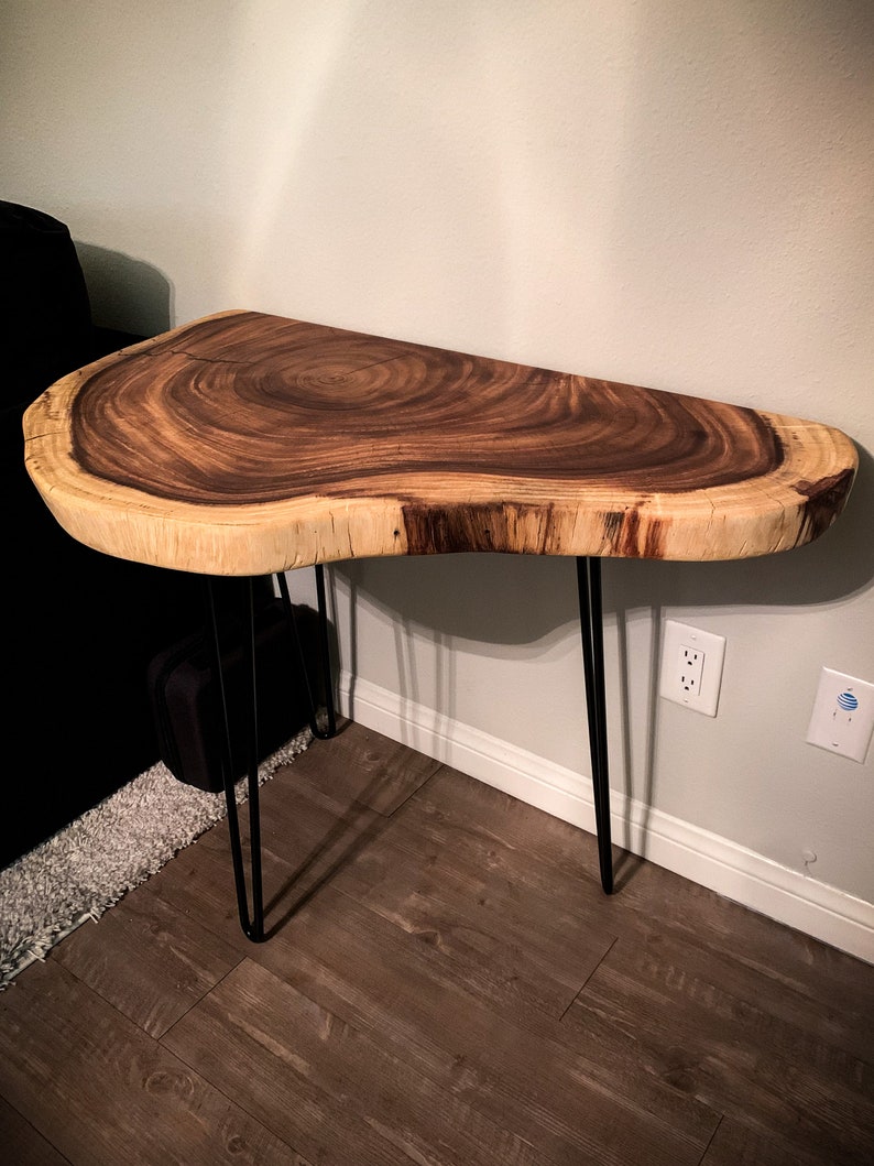 Live Edge Monkey Pod Side Table - Etsy