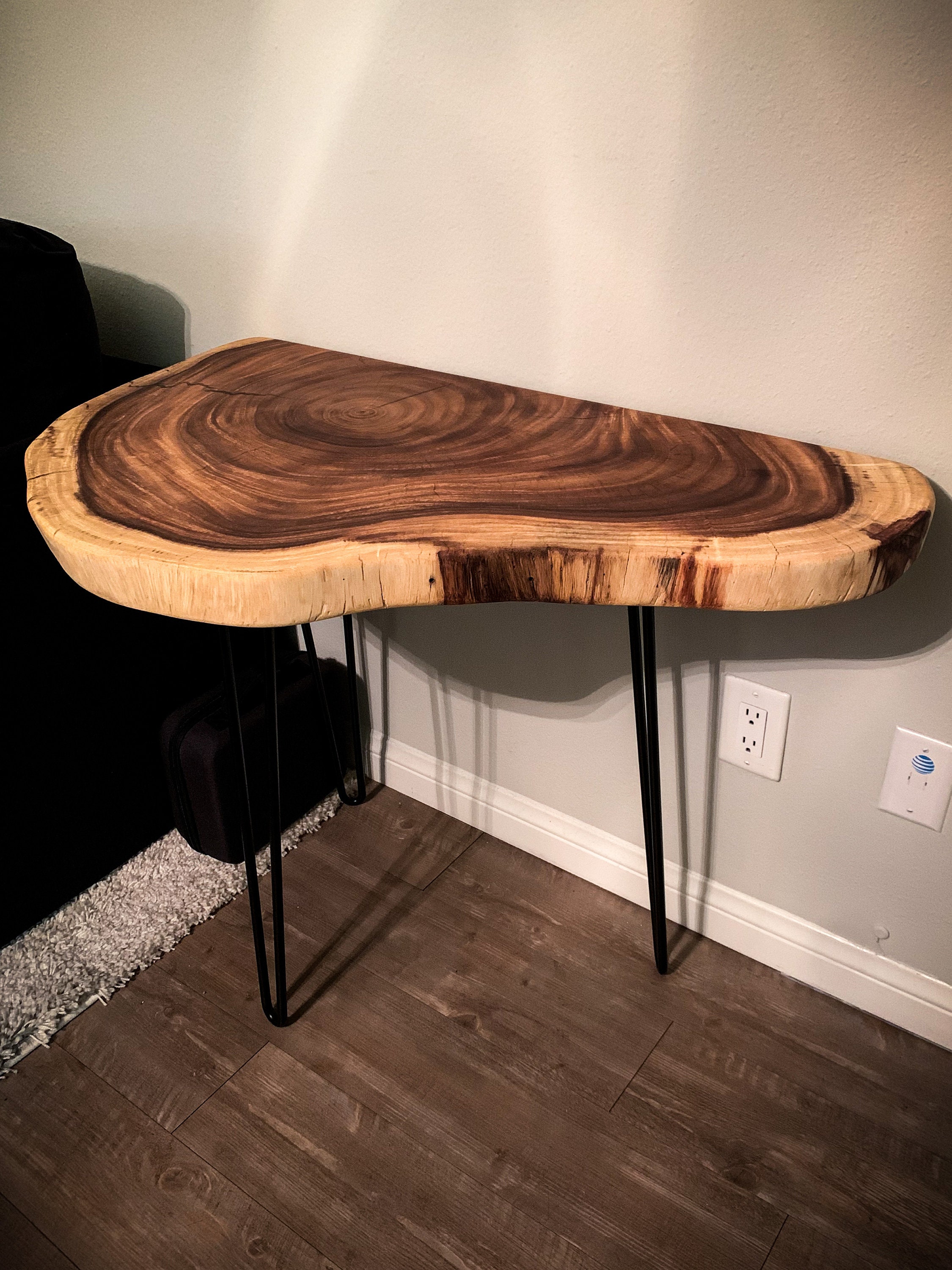 Live Edge Monkey Pod Side Table - Etsy