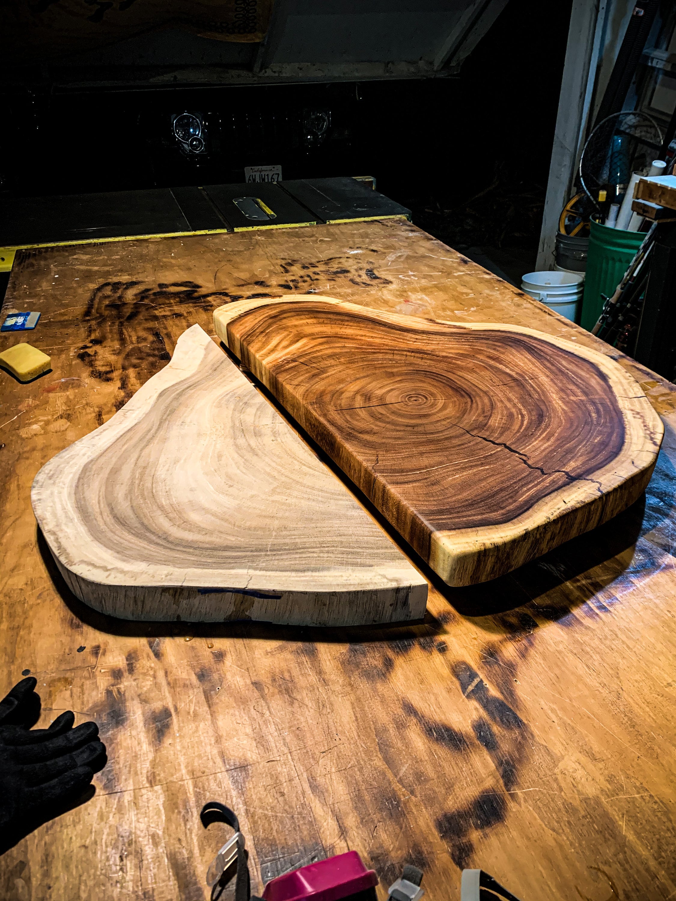 Live Edge Monkey Pod Side Table - Etsy