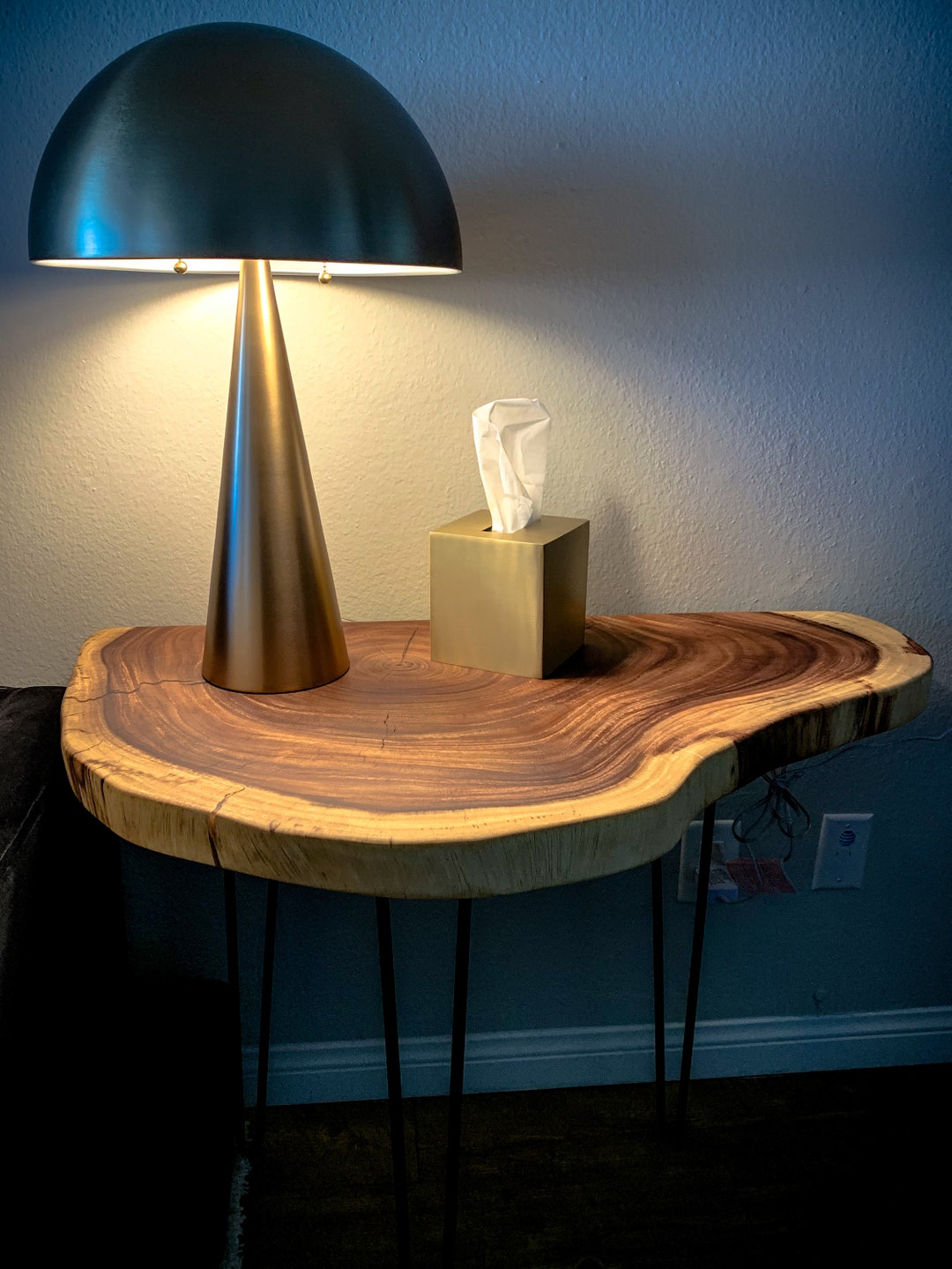 Live Edge Monkey Pod Side Table - Etsy