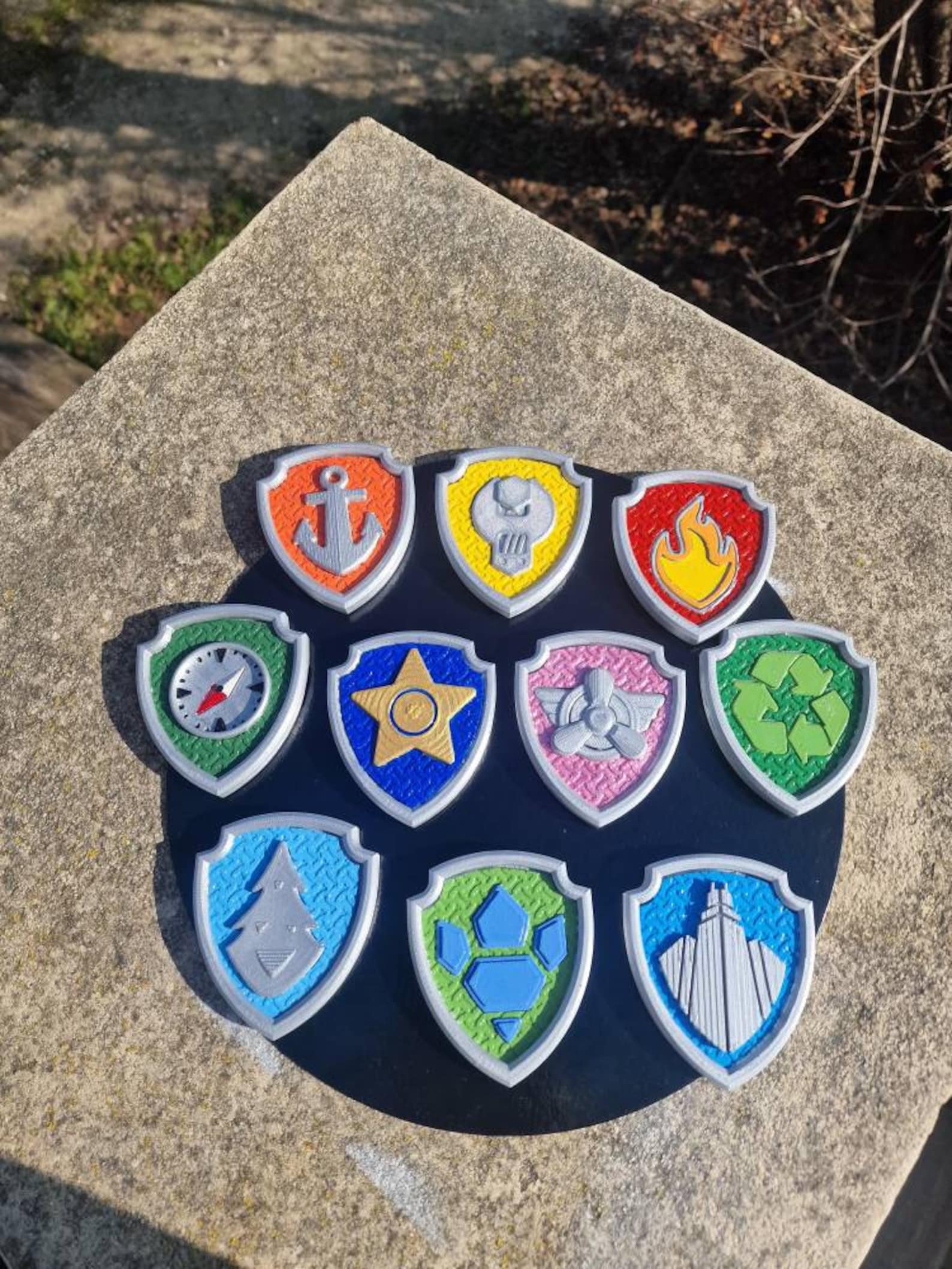 Paw Patrol Badge: Chase, Stella (skye), Marcus (marshall), Ruben ...