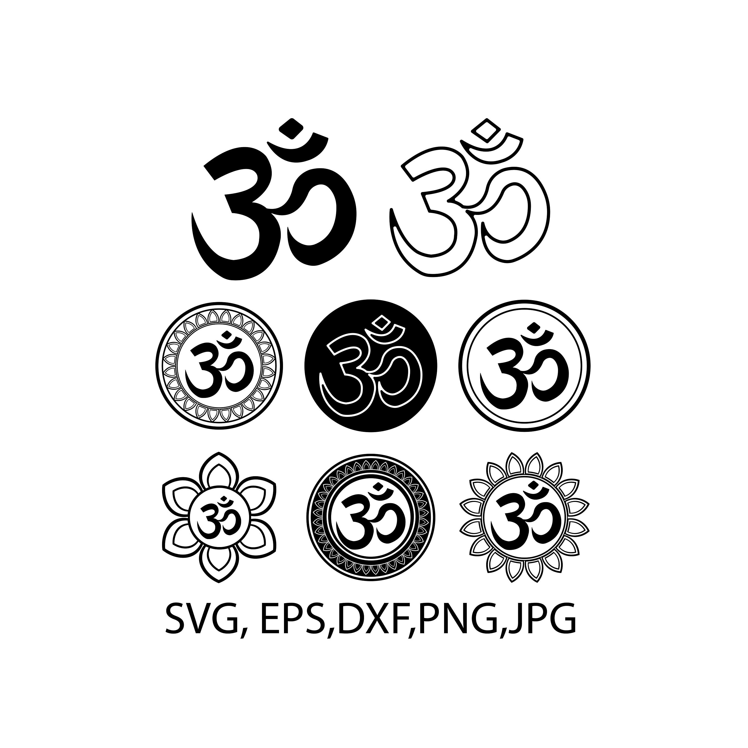 Archivo símbolo Aum Om Ohm svg/eps/dxf /png/jpg | Etsy
