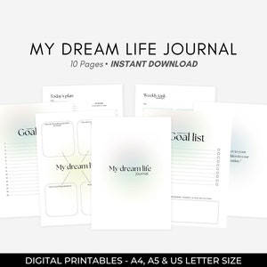 Dream Journal, Goal Planner, Digital Planner Printables, Life Planner ...