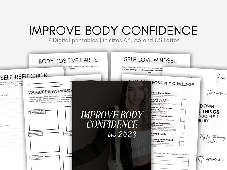 Body Positivity Journal, Body Positive Printables, Self Love Template ...