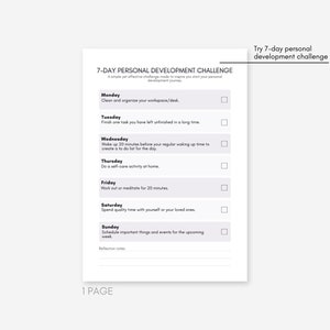 Self Development Printable Journal, Self Growth Worksheets, Personal ...