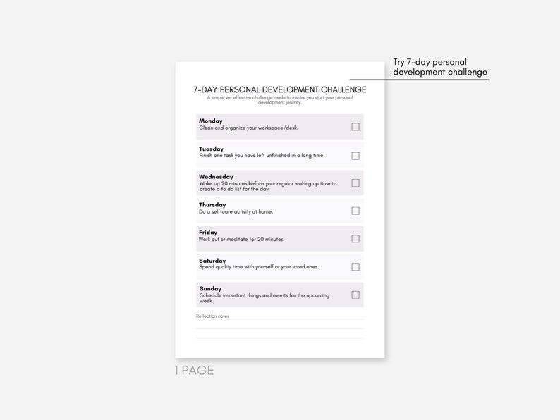 Self Development Printable Journal Self Growth Worksheets - Etsy