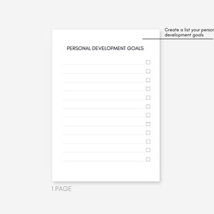 Self Development Printable Journal, Self Growth Worksheets, Personal ...