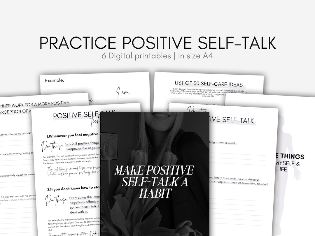 Positive Self-talk Worksheets, Positive Printables, Practice Positive ...