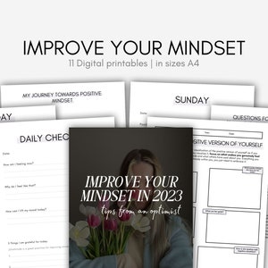 Positive Mindset Printables, Worksheets to Improve Mindset, Printable ...
