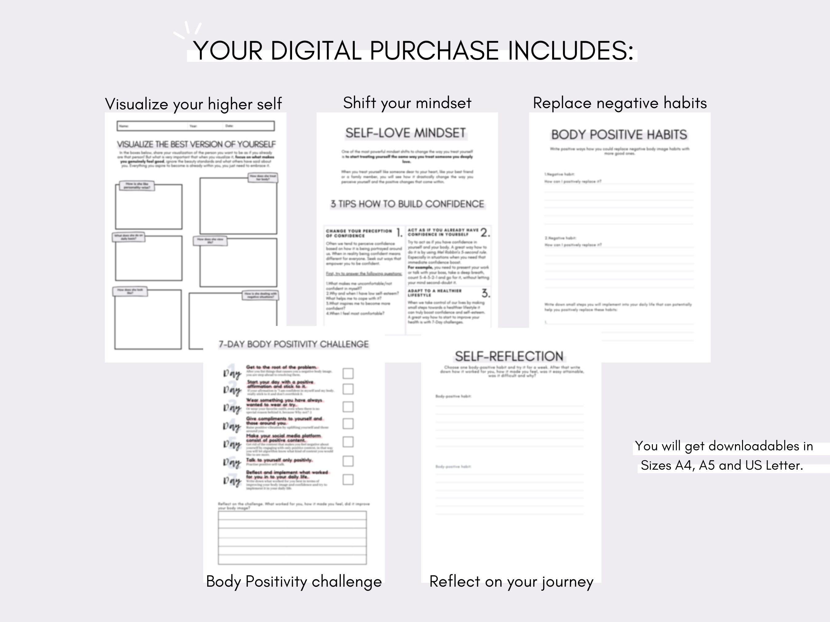 Body Positivity Journal Body Positive Printables Self Love - Etsy Norway