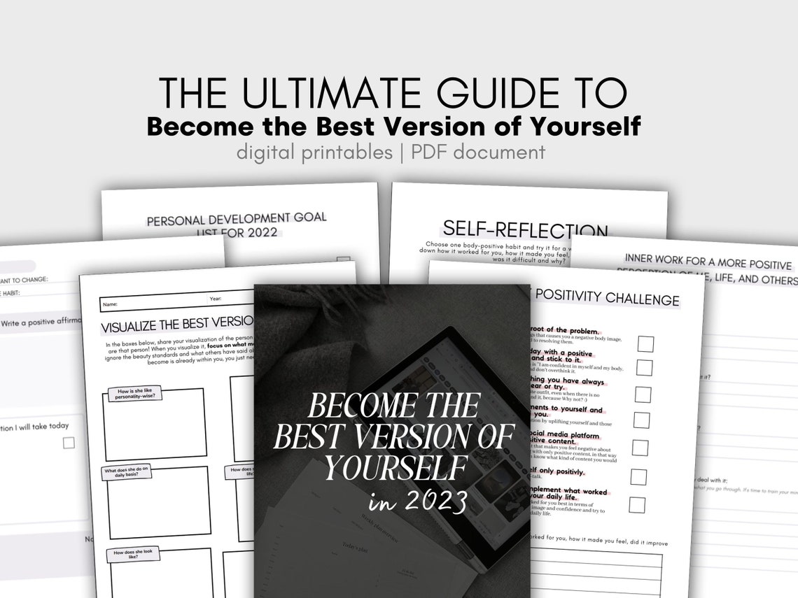 Self Development Worksheets, Digital Printables, Downloadable Files ...