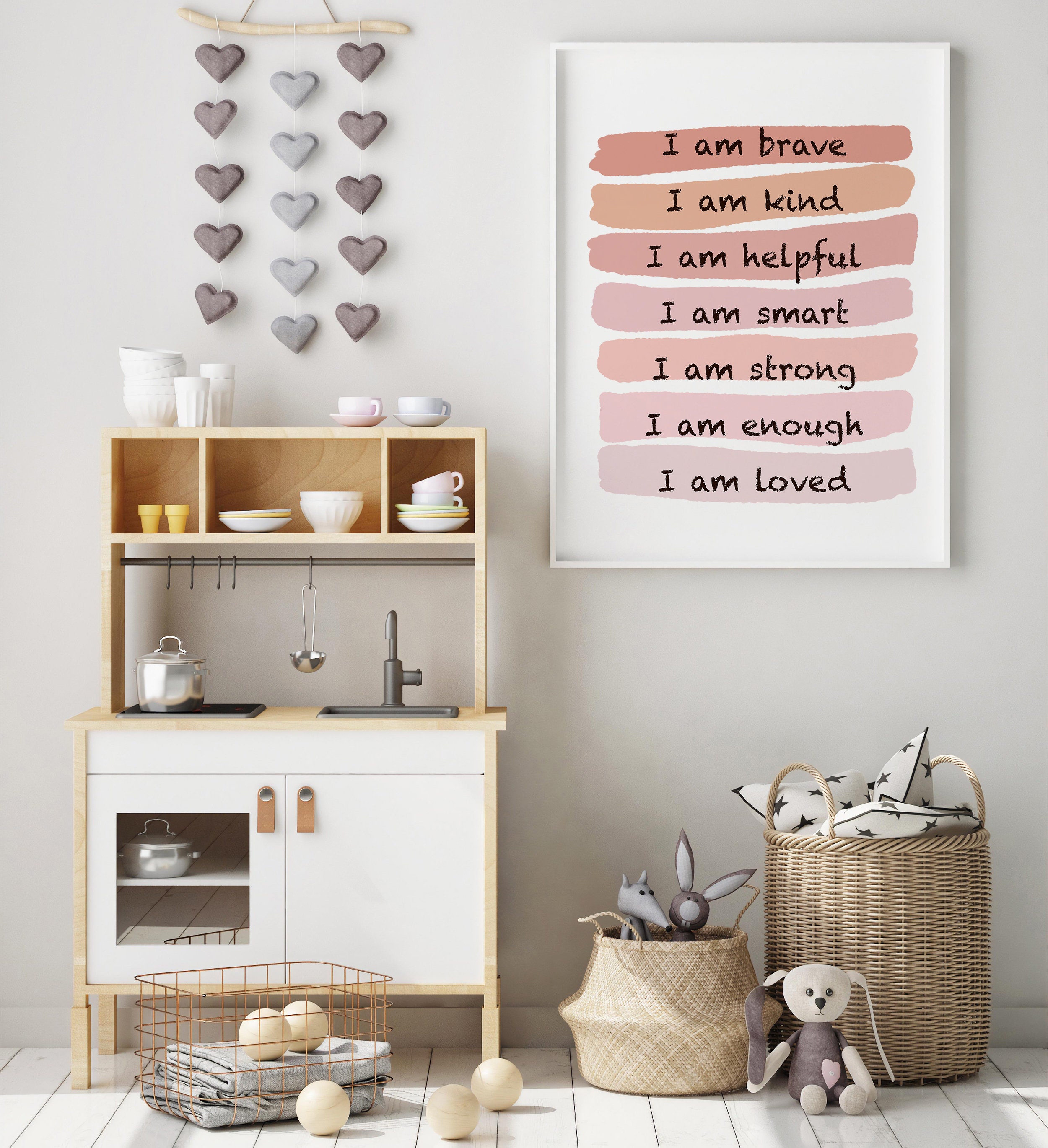 Set of 4 Calming Corner Printable, Pink Feelings Chart Posters ...