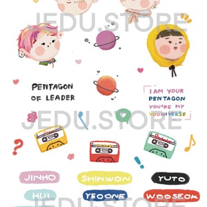 Kpop Sticker, Pentagon Sticker Version 1, Kino Yanan Jinho Hongseok ...