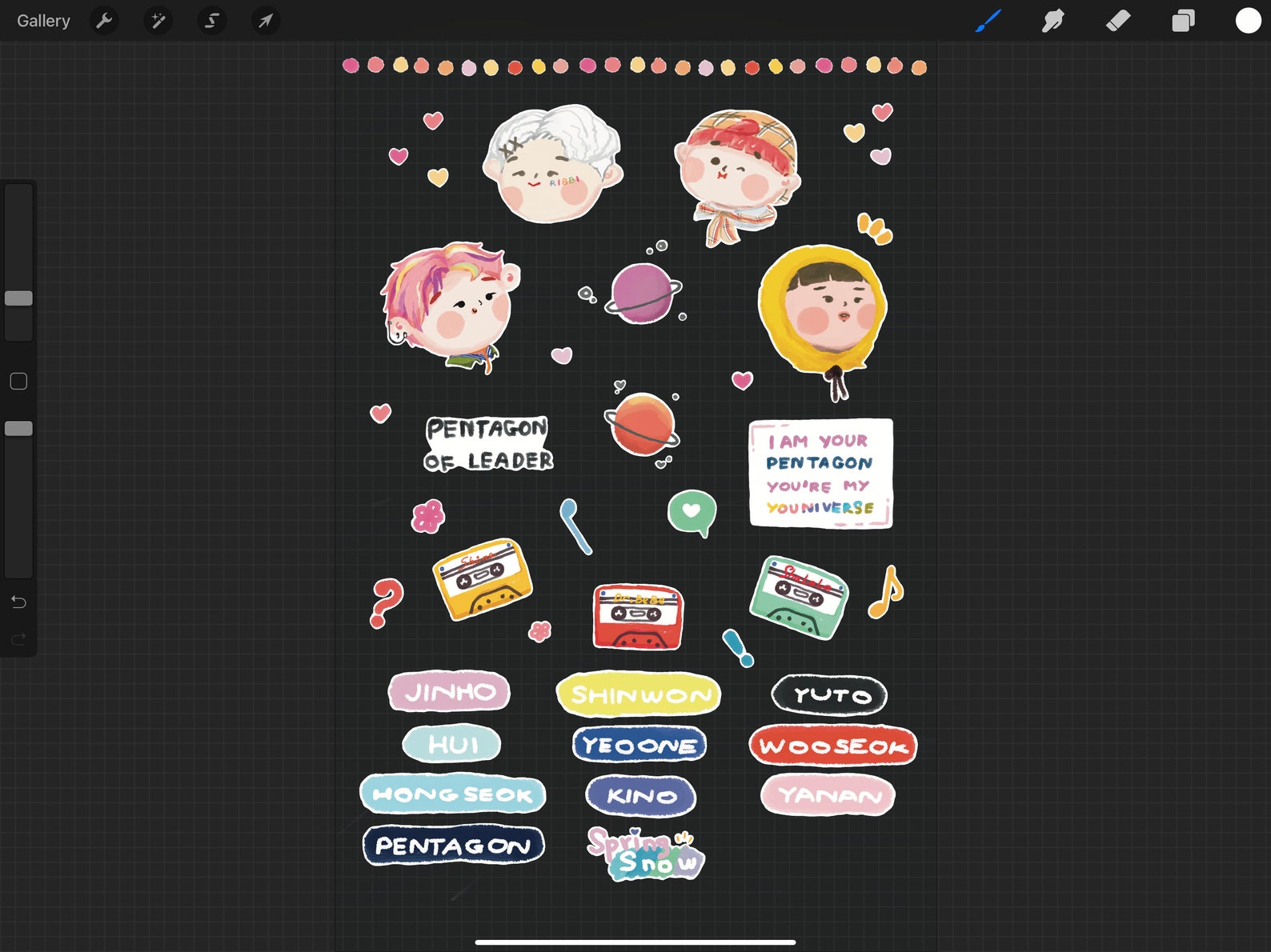 Kpop Sticker Pentagon Sticker Version 1 Kino Yanan Jinho - Etsy