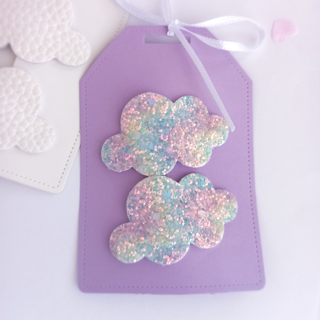 Cloud Snap Hair Clip 2 Pcs Set, Cute Hair Accessories for Girl, Rainbow ...