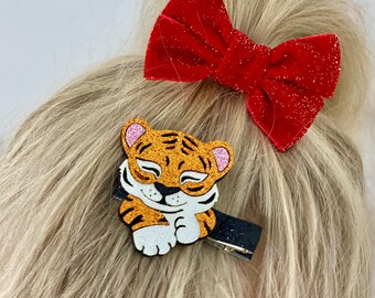 Tiger Hair Clip | Etsy