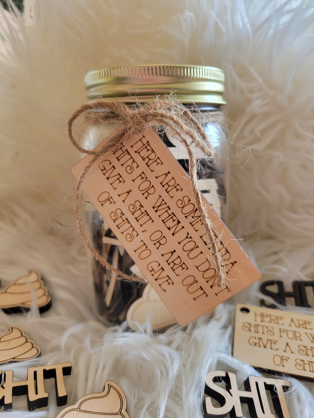 Jar of Shits, Shit to Give, Shit Jar, Gag Gift, Funny Gift, Fucks to ...