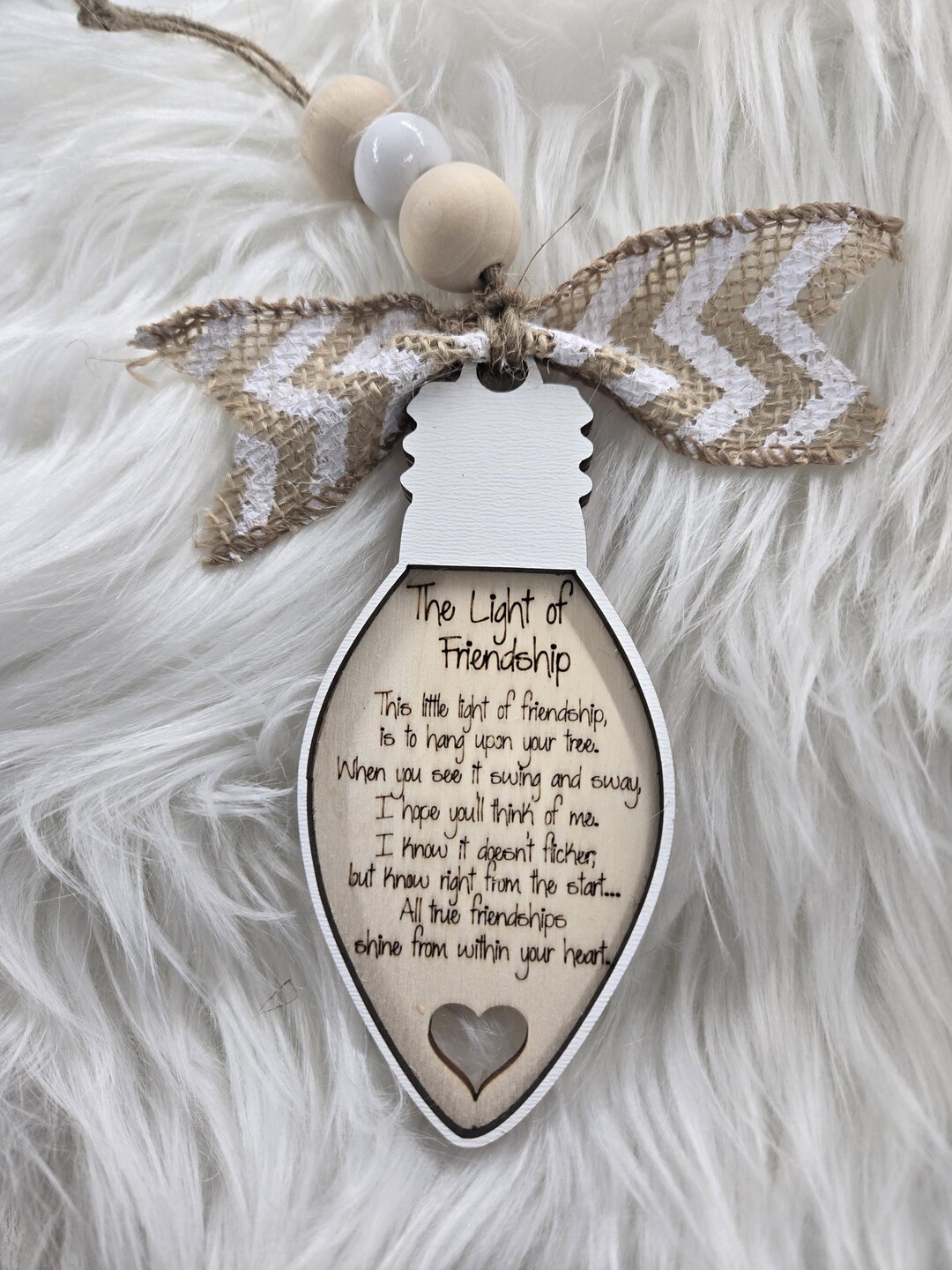 Friendship Christmas Ornament, Light Poem, Gift for Friends, Family ...