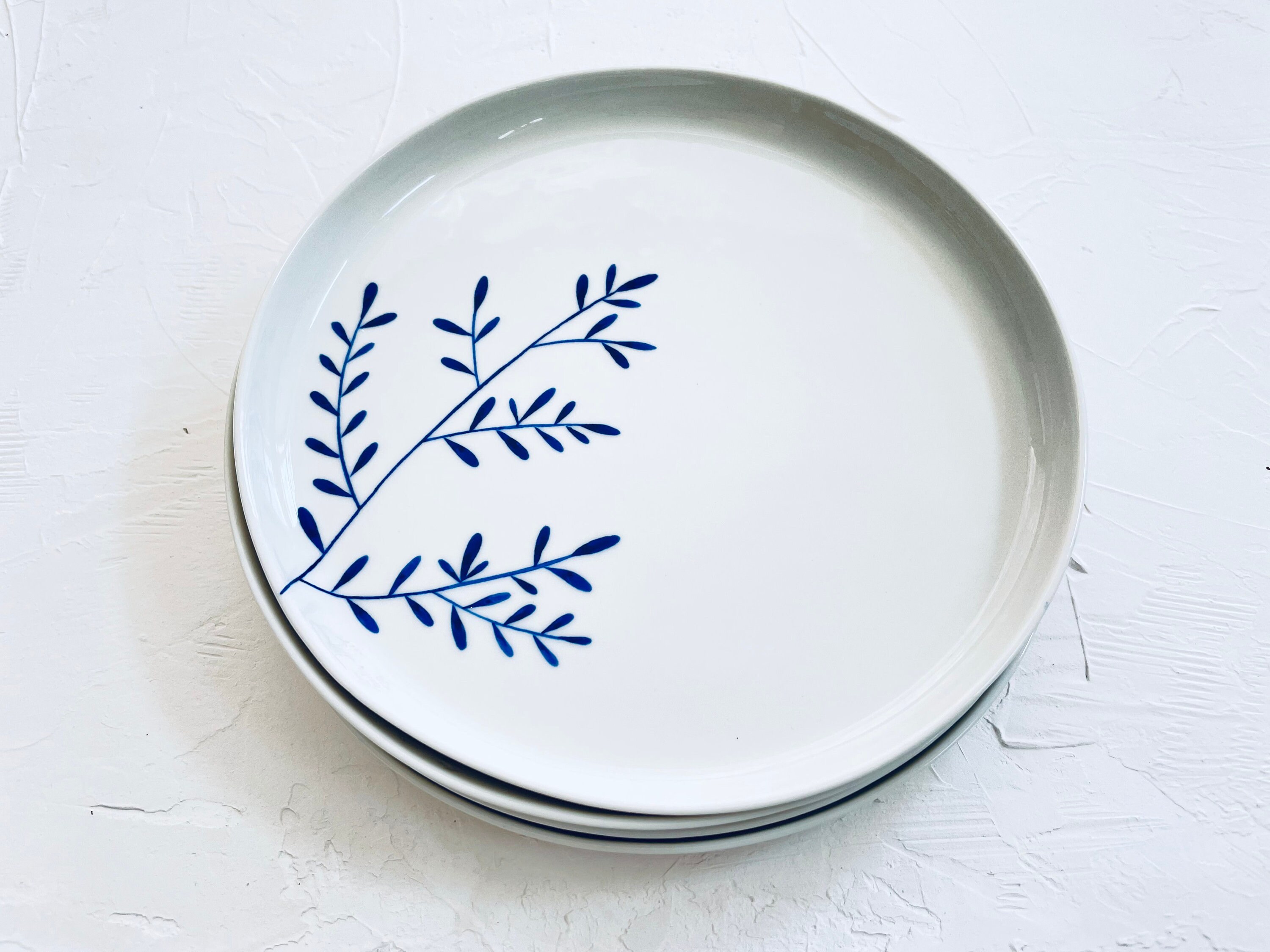 Minimal Botanical Plate Dining Set Handmade Plate Dinner - Etsy