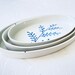 Oval Plate Set of 3 Floral Oval Plate Handmade Pottery - Etsy