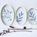 Oval Plate Set of 3, Floral Oval Plate, Handmade Pottery Serving Tray ...