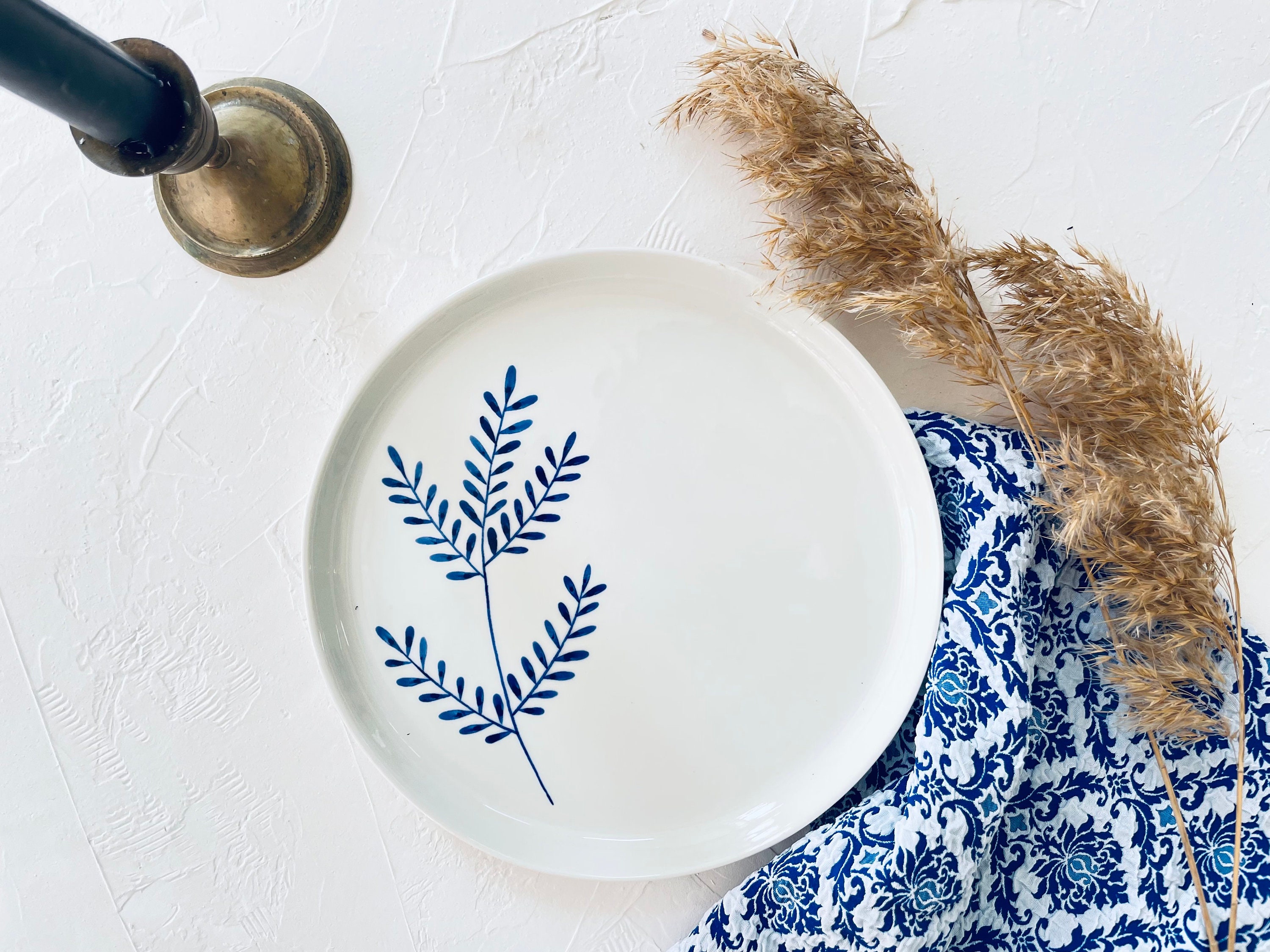 Minimal Floral Plate, Modern Dishware, Hand-crafted Dinner Plates, 21 ...