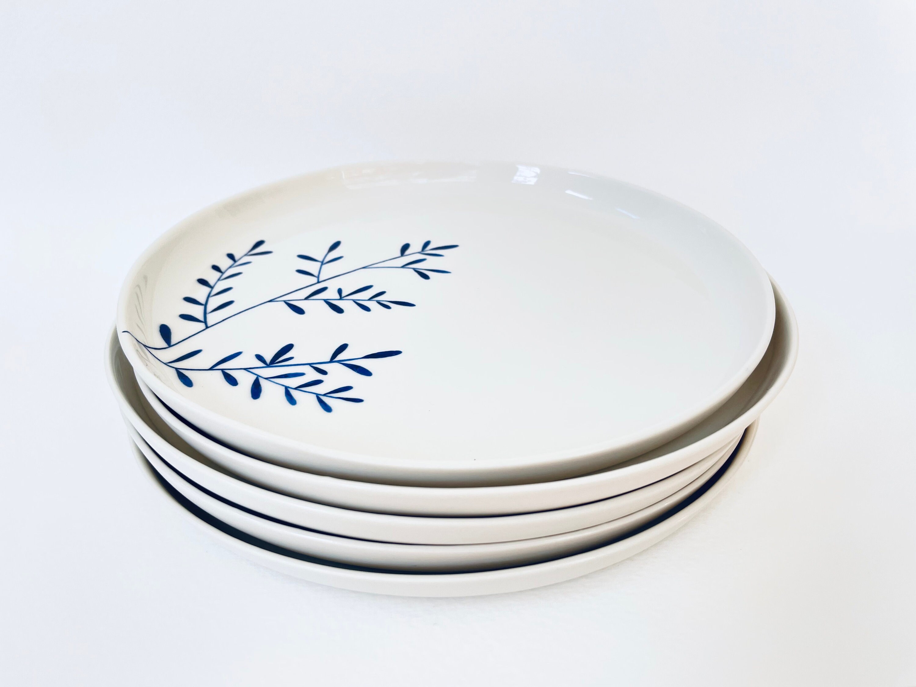 Minimal Botanical Plate Dining Set Handmade Plate Dinner - Etsy