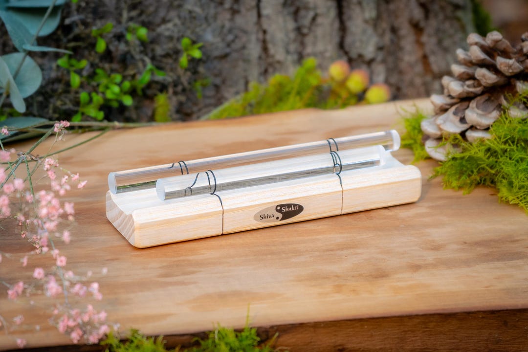 Shiva-shakti Energy Chime, Sun-moon, Sound Rod Made of Rock Crystal ...