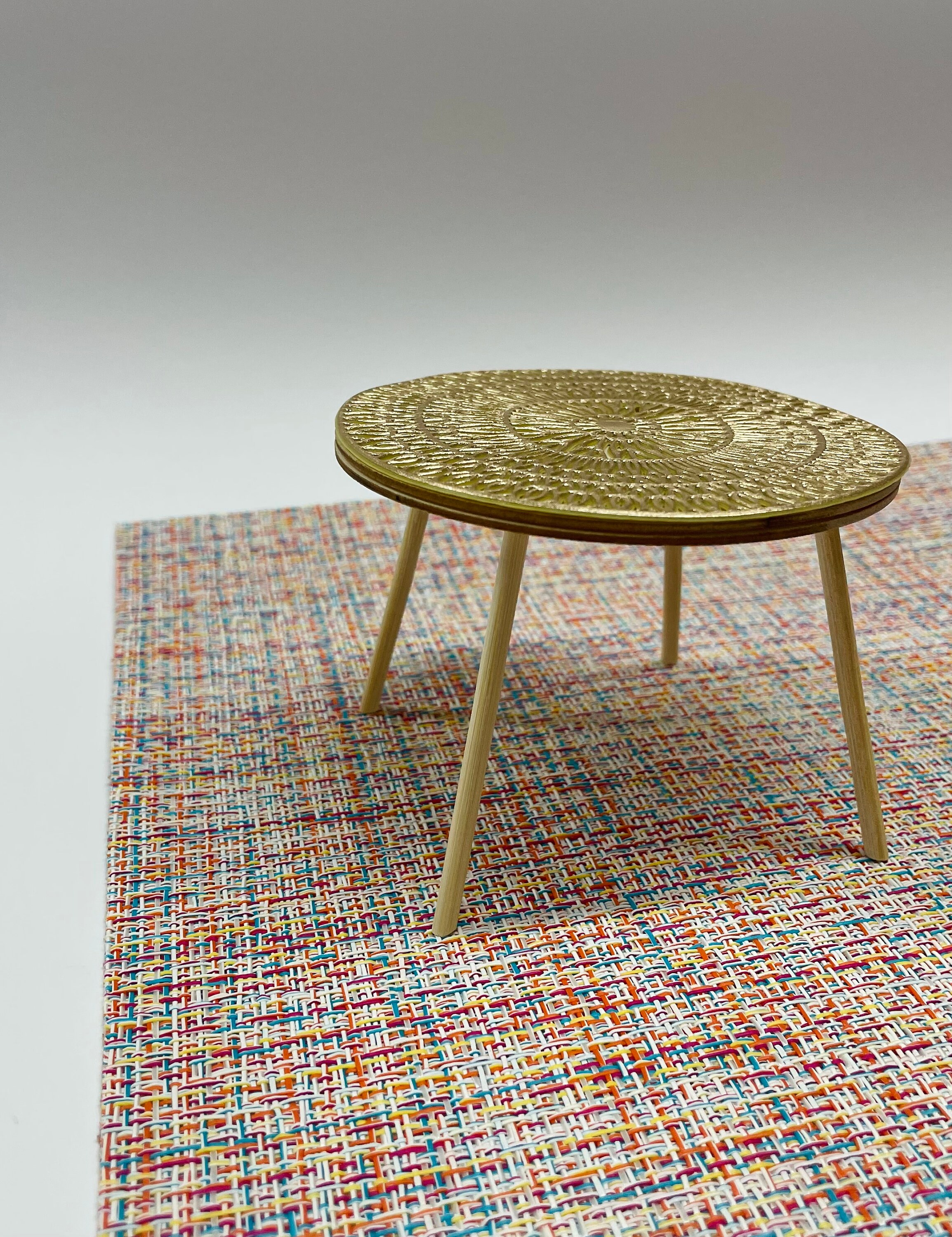 New Gold Round Dining Table, Dining Room Table, Dining Table Furniture ...