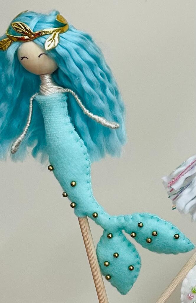 Mermaid Puppets Set of 3 Mermaid Dolls Fairy Tale Dolls - Etsy