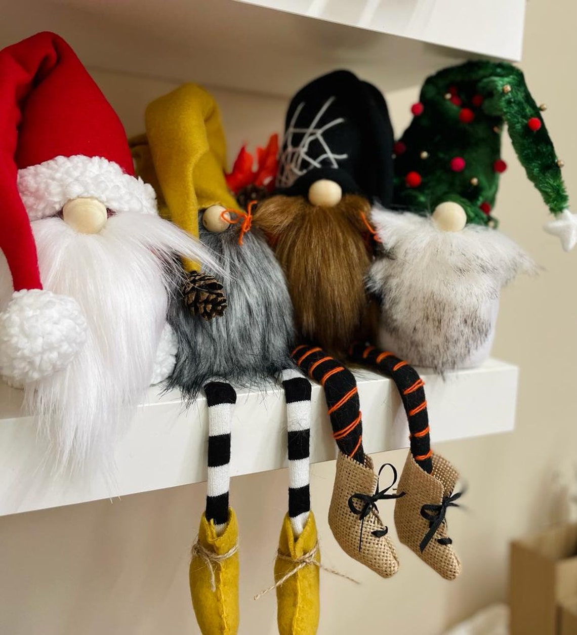 Santa Claus Gnome, Christmas Gnome, Gnomes for Home, Handmade Gnome ...