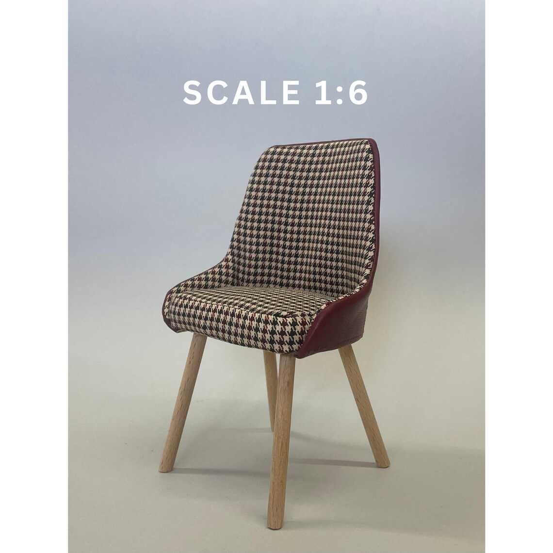 Stylish Miniature Chair With Cushion 1:6 Dining Room, Office Chair for ...