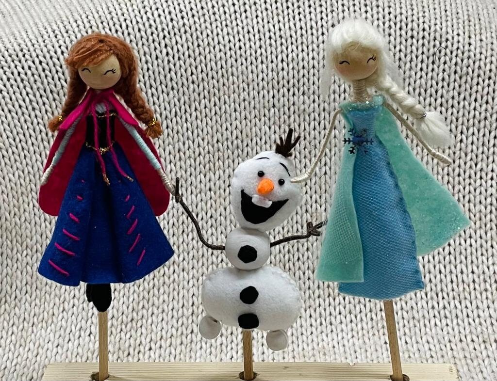 Princess Dolls and Friends Fairy Tale Puppets Set, Ice Princess Dolls ...