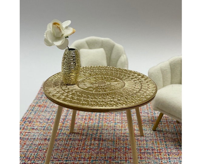 Gold Round Dining Table, Dining Room Table, Dining Table Furniture, 1: ...