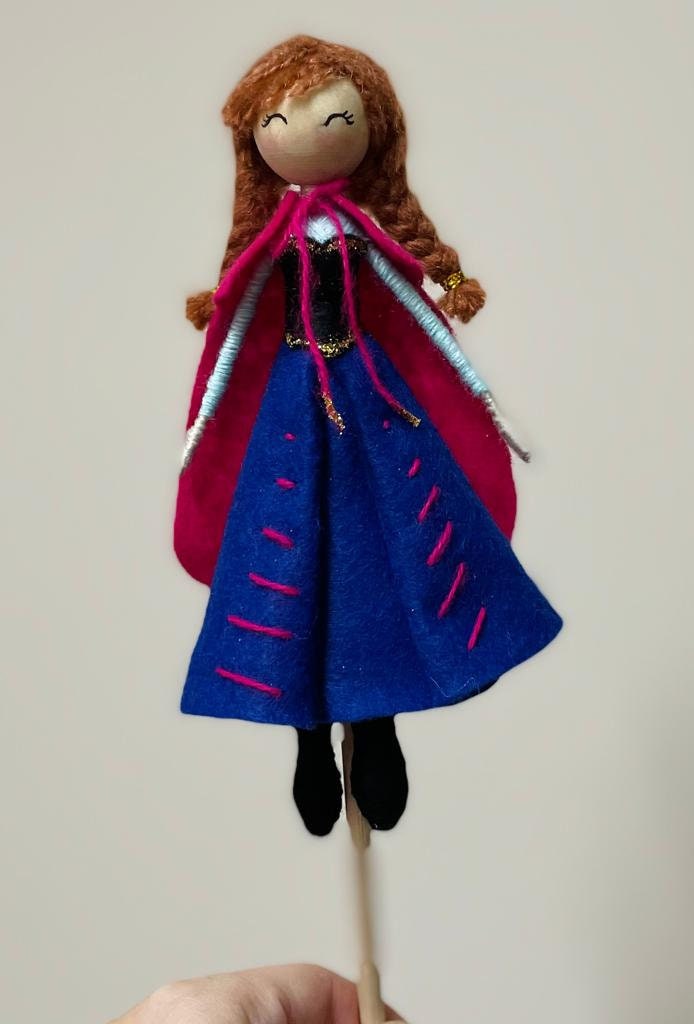 Princess Dolls and Friends Fairy Tale Puppets Set, Ice Princess Dolls ...