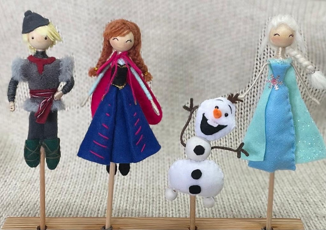 Princess Dolls and Friends Fairy Tale Puppets Set, Ice Princess Dolls ...