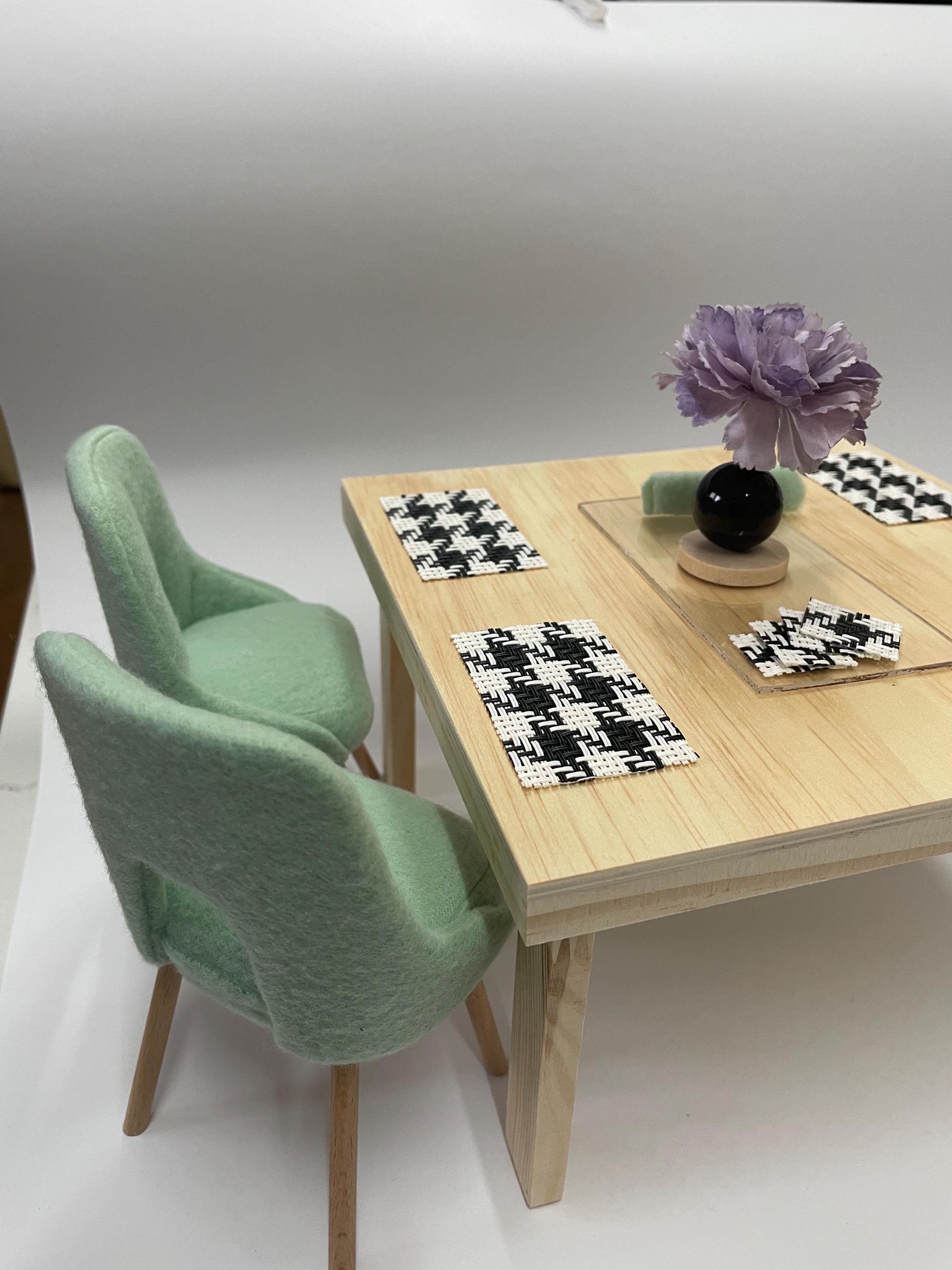 Dollhouse Dining Table, Accessories Wooden Table for Dolls, Dollhouse ...