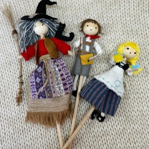 Hansel and Gretel Puppets: Fairy Tale Character Dolls, Puppet Theatre ...